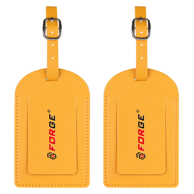 Yellow Luggage Tag | Lightweight Travel ID & Privacy Flap - Forge ...